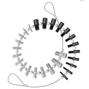 26 Pieces Set Nut Bolt Thread Checker Inch Metric Detachable Wire Loop ...