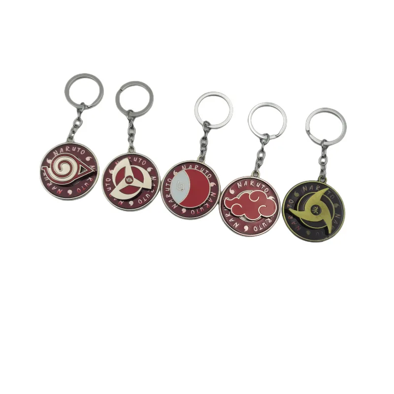 Anime Sharingan Kakashi Eye Red Cloud Keychain Spining Keychain Metal ...