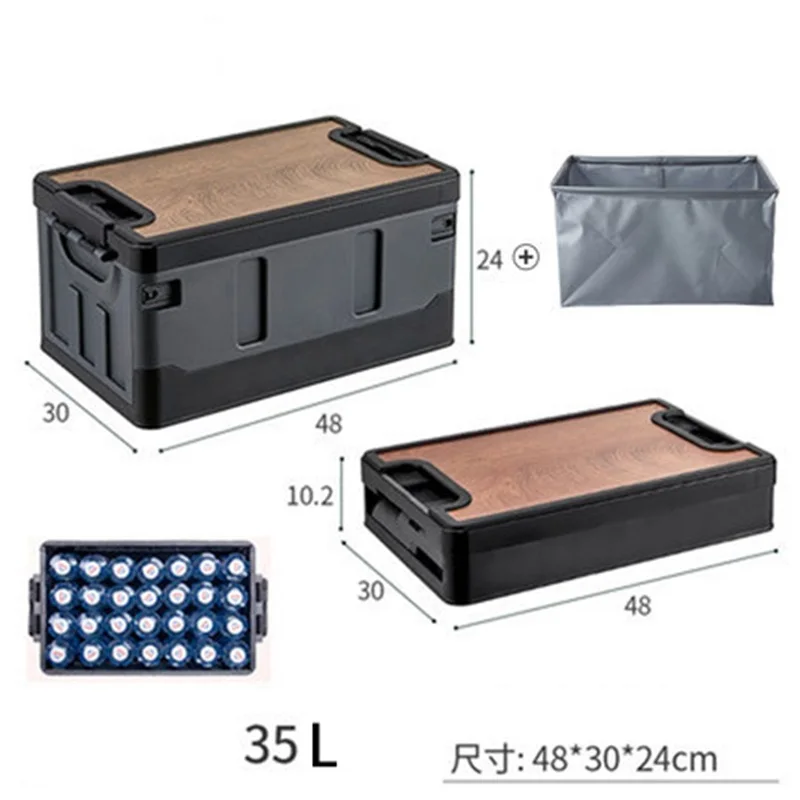 Transparent Double Open Plastic Collapsible Storage Box Camping Box ...