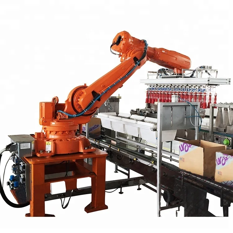 Robot arm carton case packer,Bottle robot arm carton folding robot ...