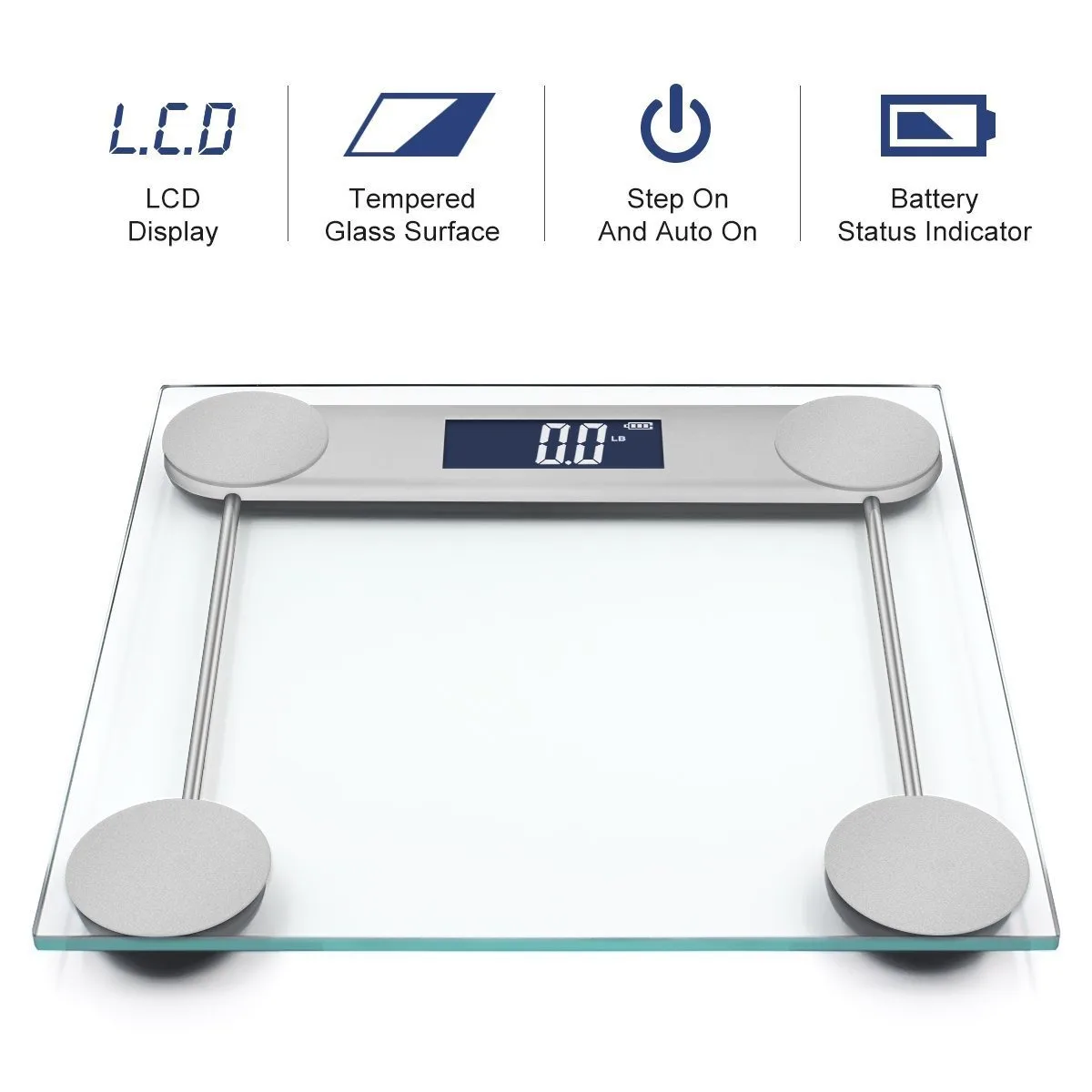 Household Scales Bathroom Scales Personal Body Tempered Glass ...