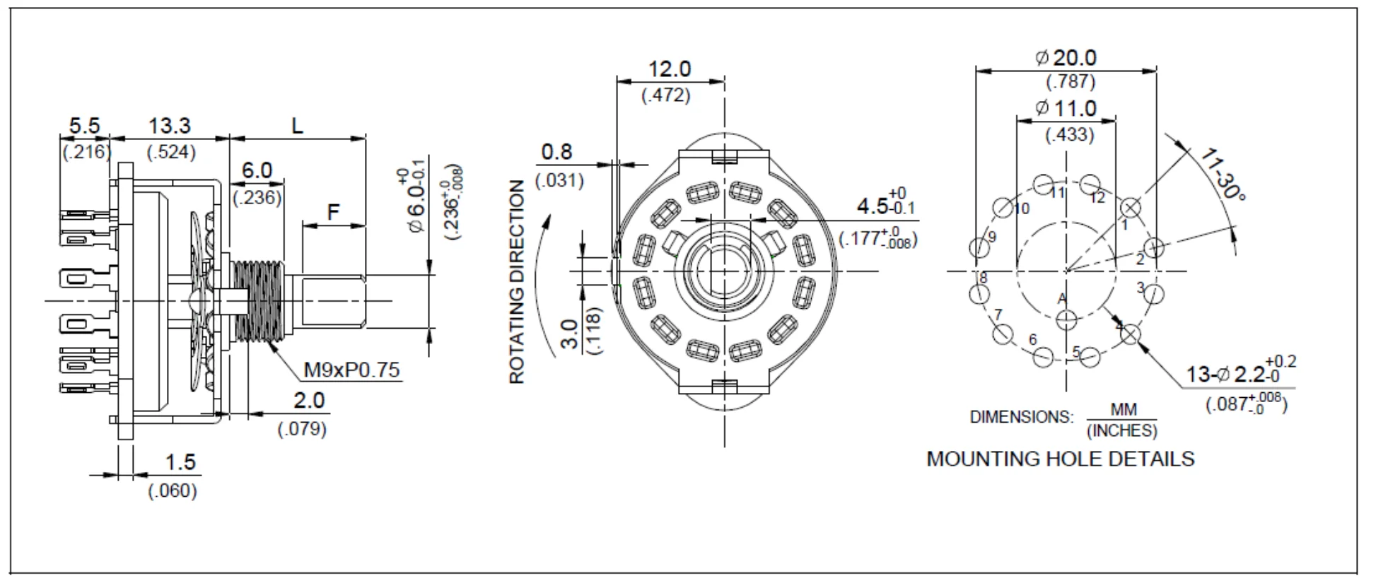 High Stability for Multimedia Household Appliances 25mm Rotary Multi ...