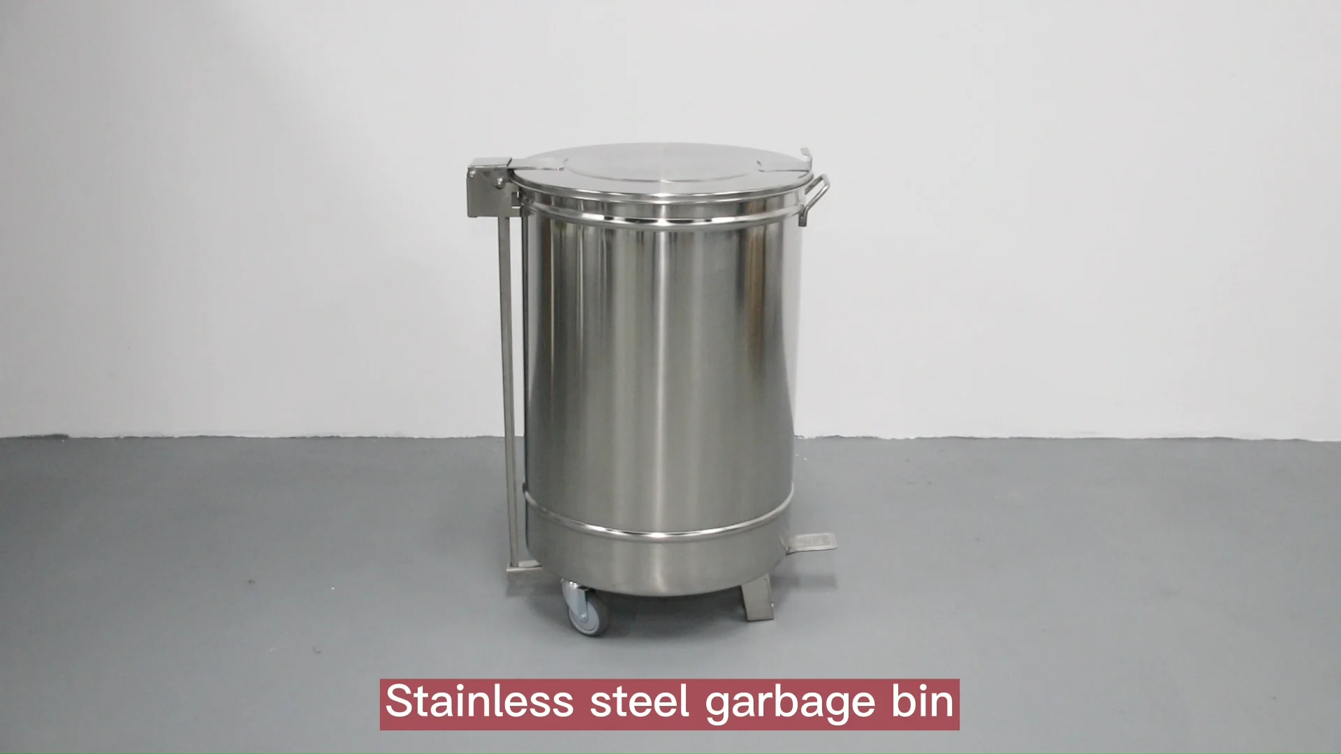 Industrial Stainless Steel Outdoor 100l Round Garbage Bin Trash Can For ...