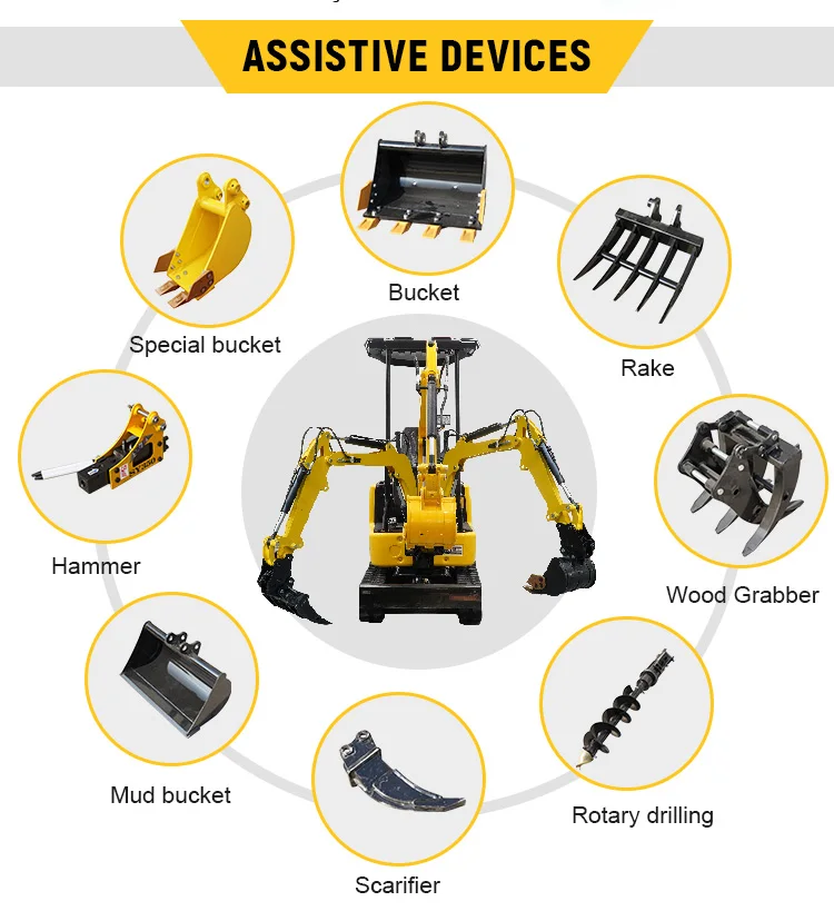 Mini Excavators 2 Ton Portable Digging Machines Excavator Mini Machine ...
