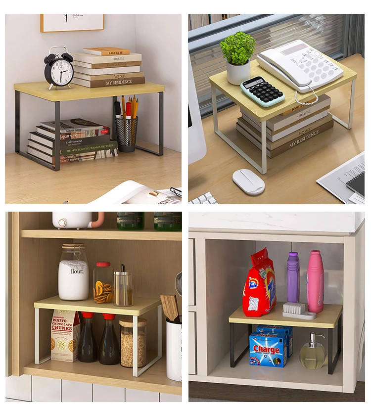 2024 New Stackable Desktop Computer Organizer Desk Standing Storage ...