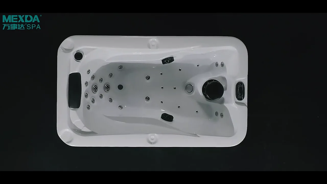 Mexda Water Treatment Spa Family Outdoor Spa Hydro Massage Pool 1 Person Whirlpool Bathtub Ws ...