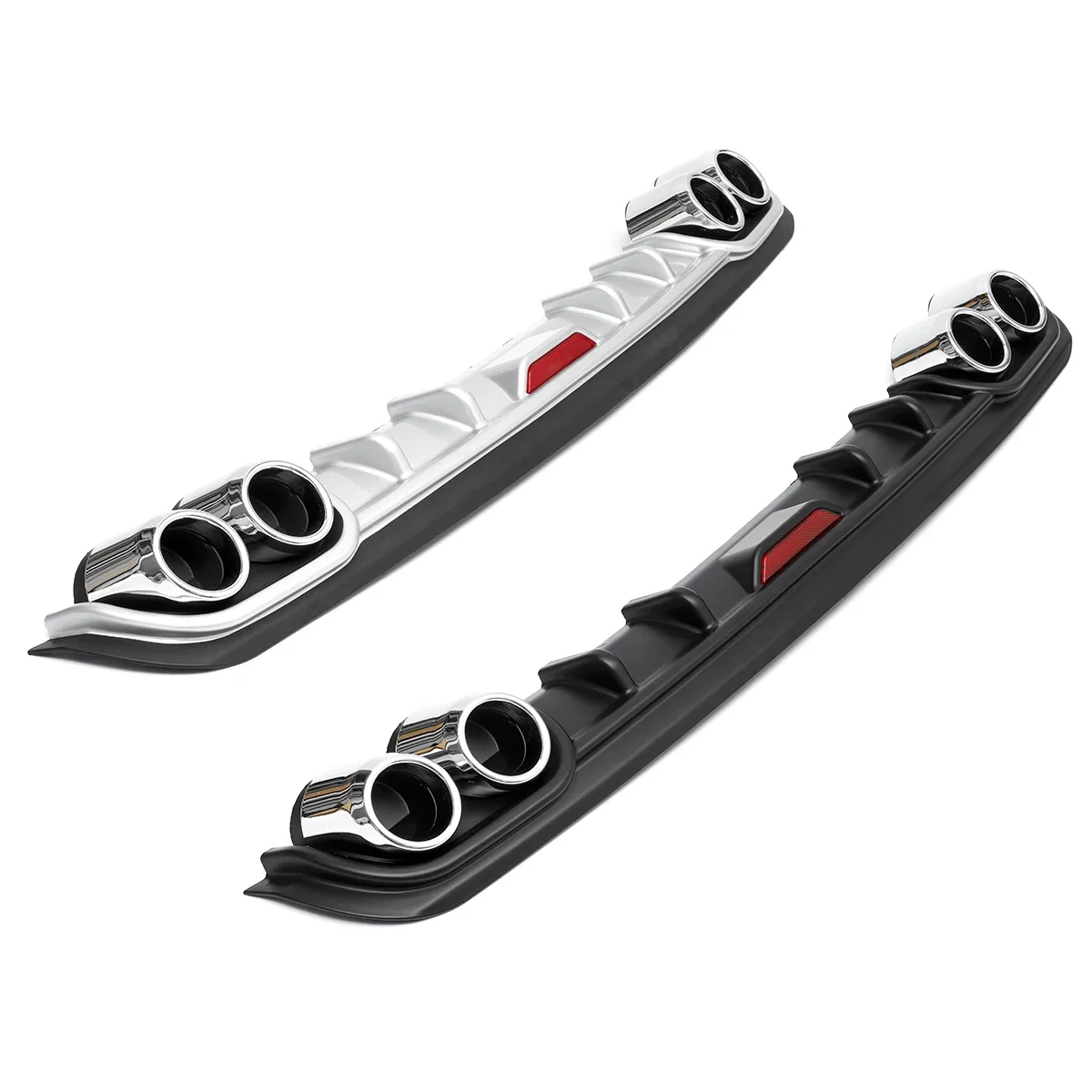 120/128 Universal Car Rear Bumper Diffuser Lip Trunk Spoiler Rear ...