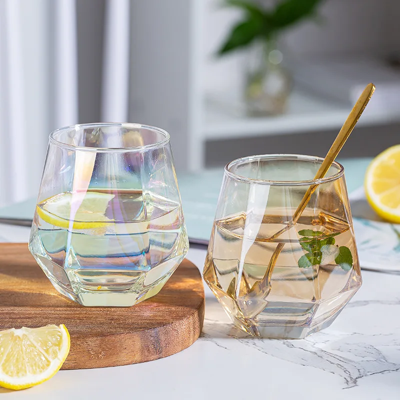 Alibaba.com: 10oz Diamond Shaped Colored Hexagonal Stemless Cocktail ...