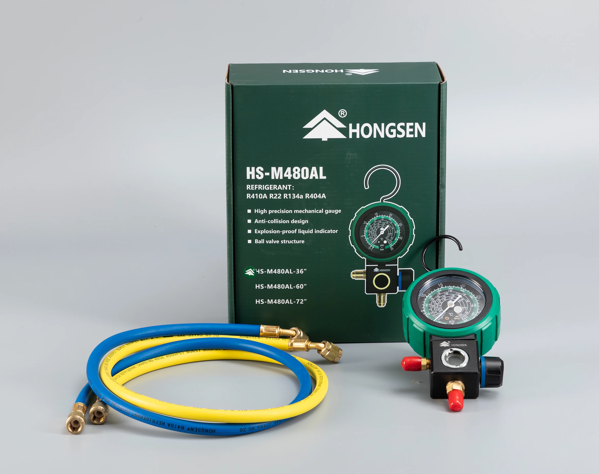 Hongsen R410a R22 R134a R404a High Mechanical Gauge Low Pressure ...