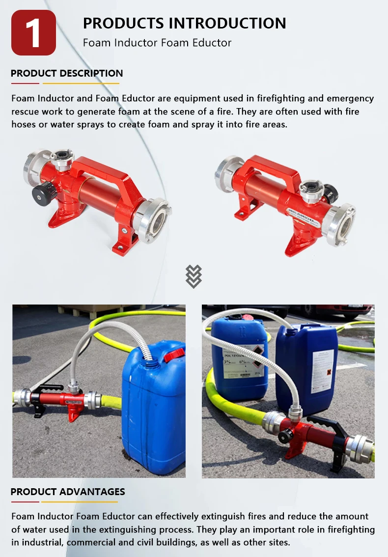 Foam Eductor Vs Inductor - High Quality Fire Fighting Equipment