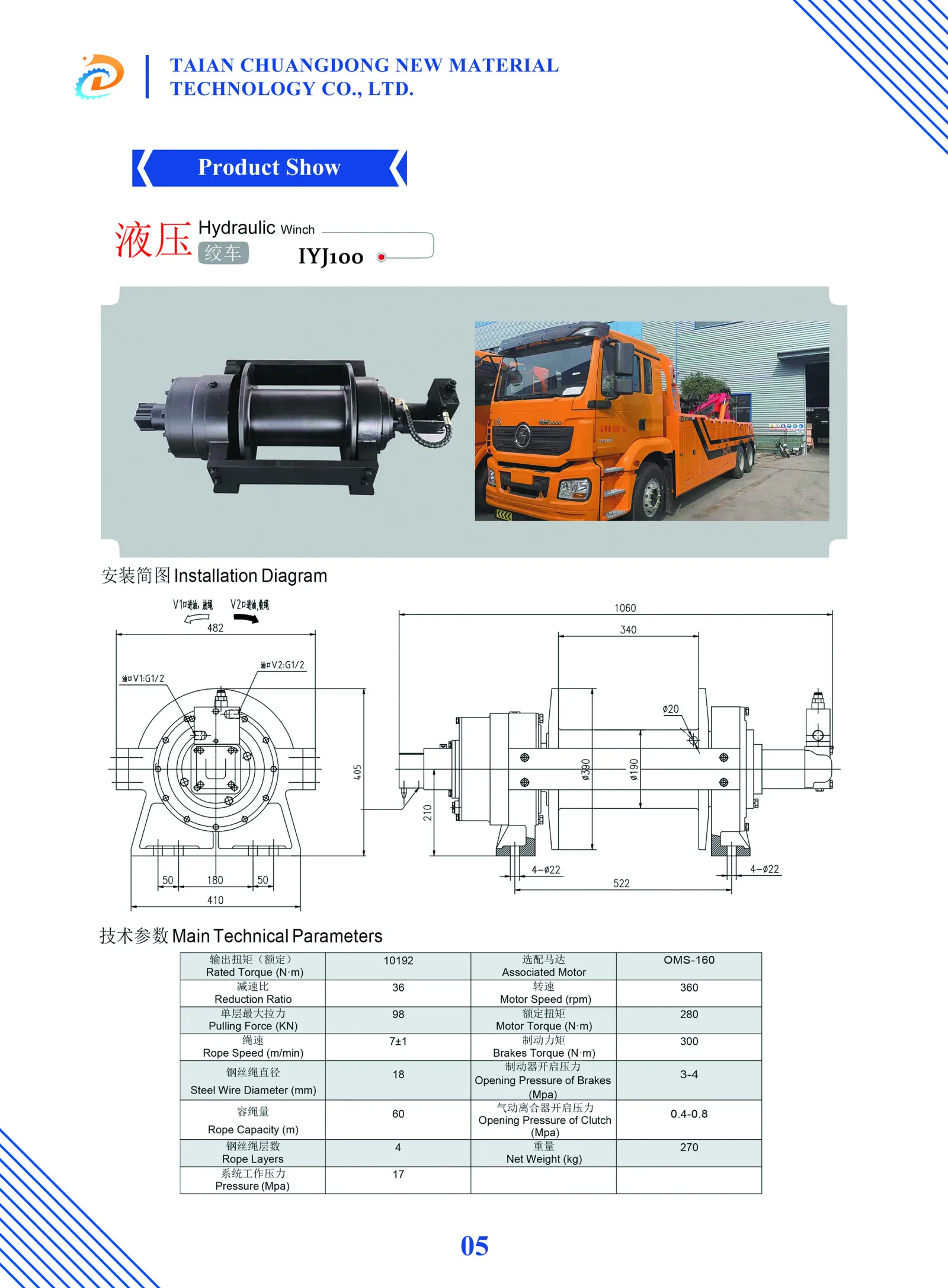 Heavy Duty Hydraulic Drum Winches - 25 to 30 Ton Capacity