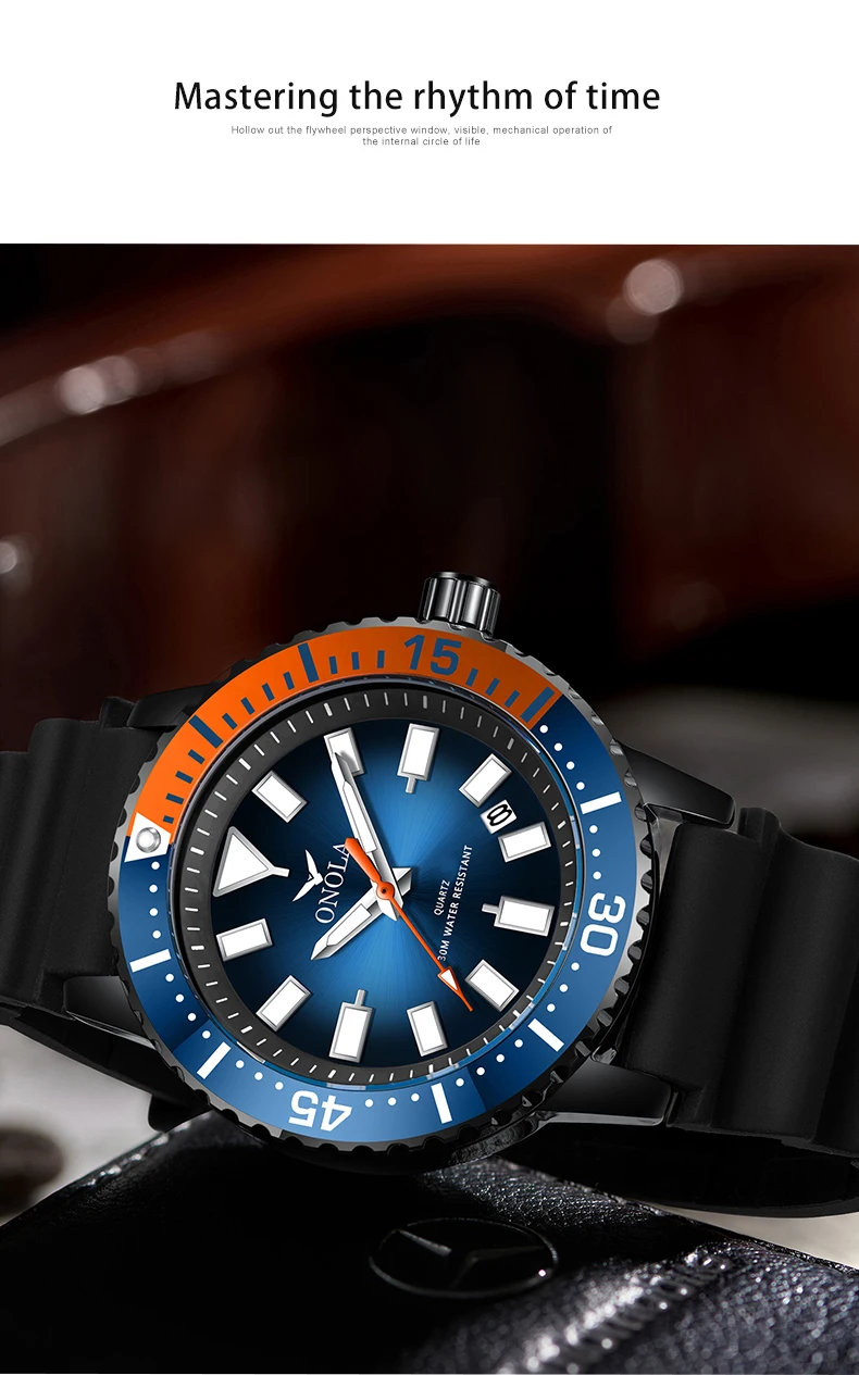 ONOLA 3850 Men's Quartz Sports Watch - Custom OEM Luxury Timepiece with ...