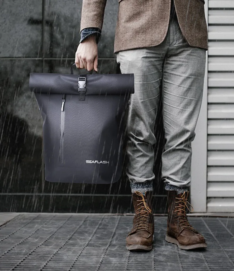 New Design Waterproof Zipper Backpack New Trend Roll Top Rept Travel ...