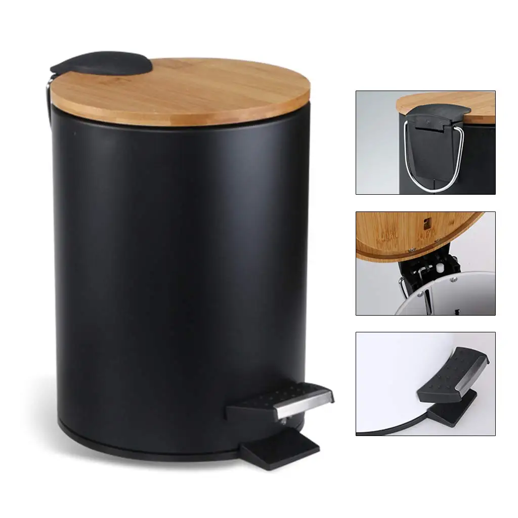 Kitchen Pedal Bin - 3l/ 5l Double Layer Step Trash Can Smart Waste Bins ...