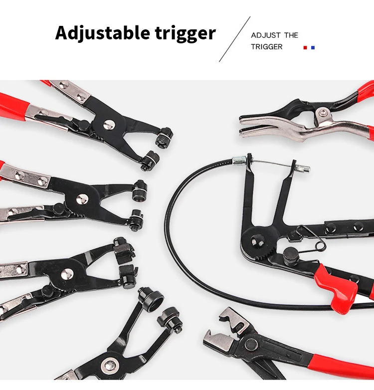 9pcs Spring Loaded Car Repair Hose Clamp Pliers Set Wire Long Reach ...