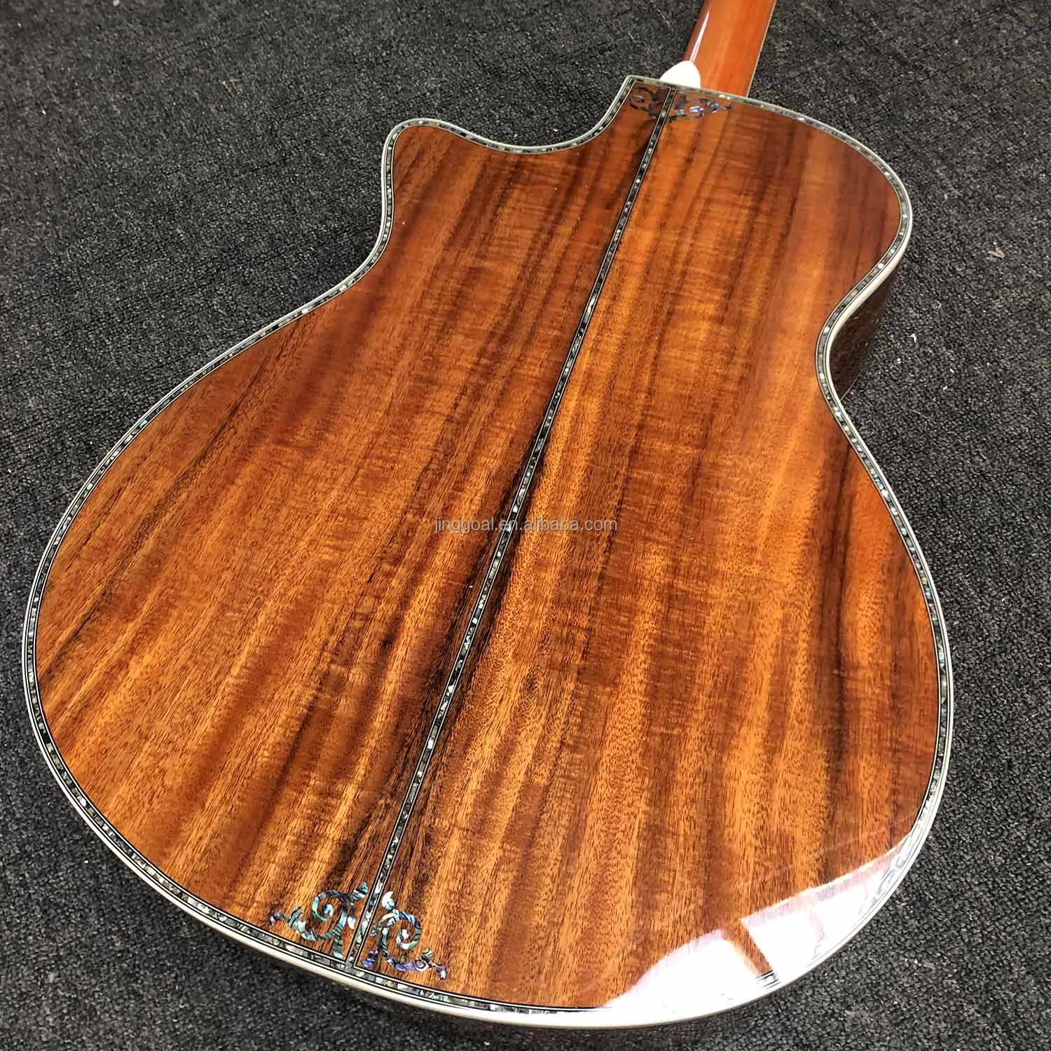 Grand Guitar Factory Direct Supply Handmade Cutaway OM45 Style Acoustic ...