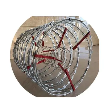 Electrified Concertina Razor Wire Coils 450mm 730mm Used On The Fence ...