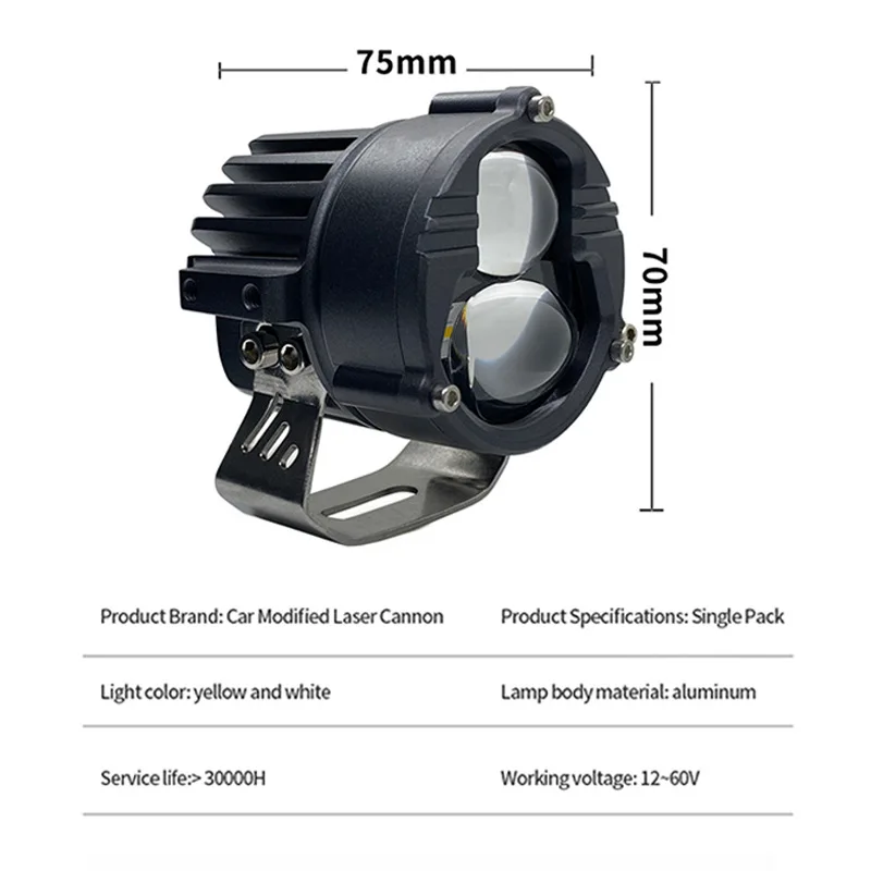 1500M High Low Beam Spot Work Light for Motorcycle LED Headlamp Mini ...