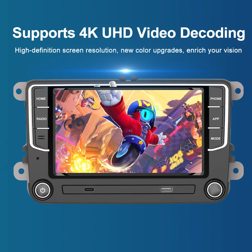 7" Android 13 Car Stereo with GPS, Bluetooth, and Carplay