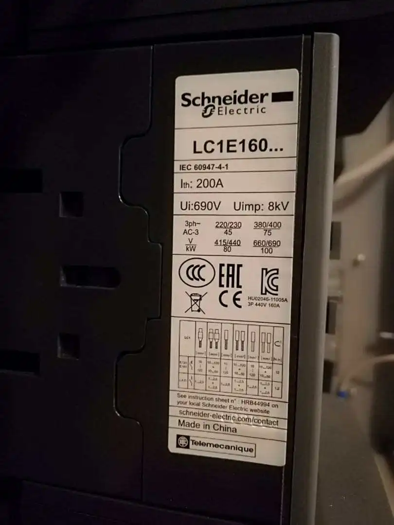 Lc1e160 220v Schneider Ac Contactor Three-pole - Buy Lc1e160 220v ...