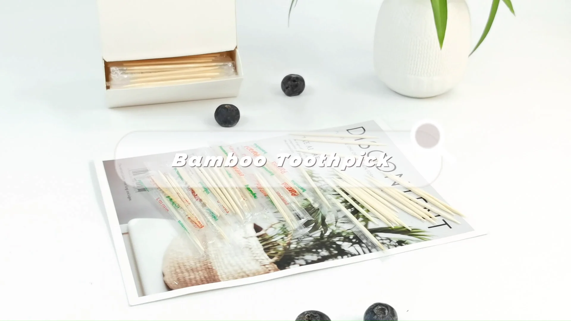 Natural Eco Friendly Tooth Pick Individual Cello Wrap Bamboo Toothpick ...