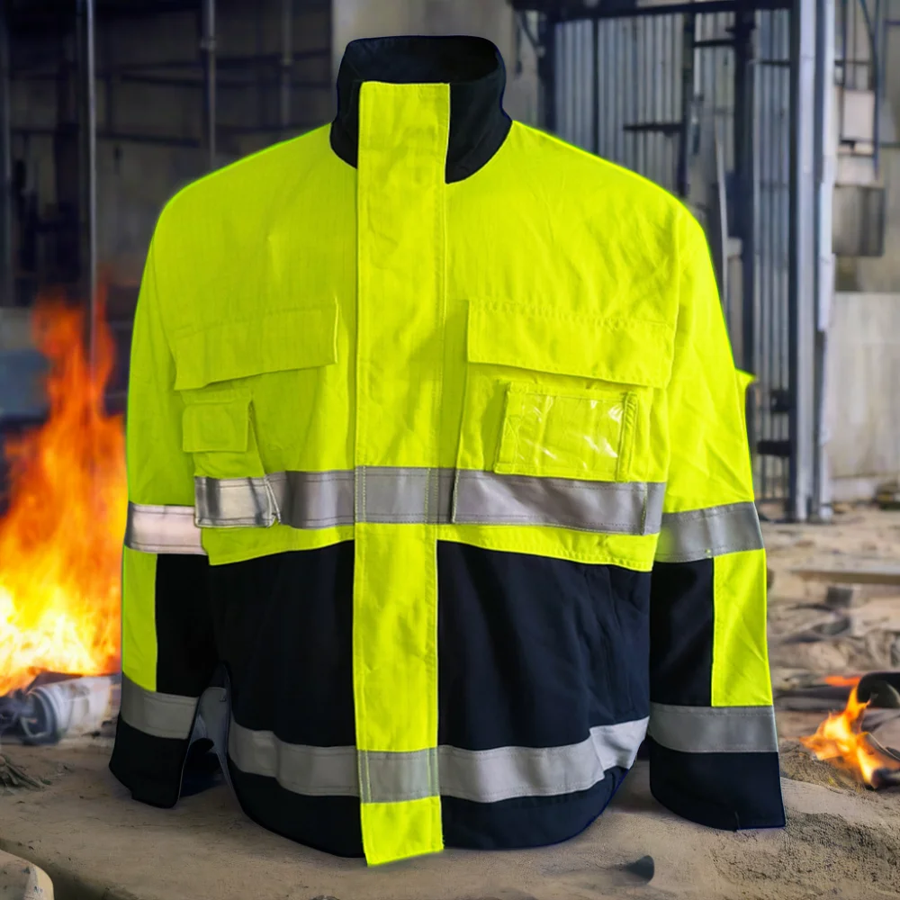 Reflective Safety Jacket Anti-static Flame Retardant Workwear Jacket ...