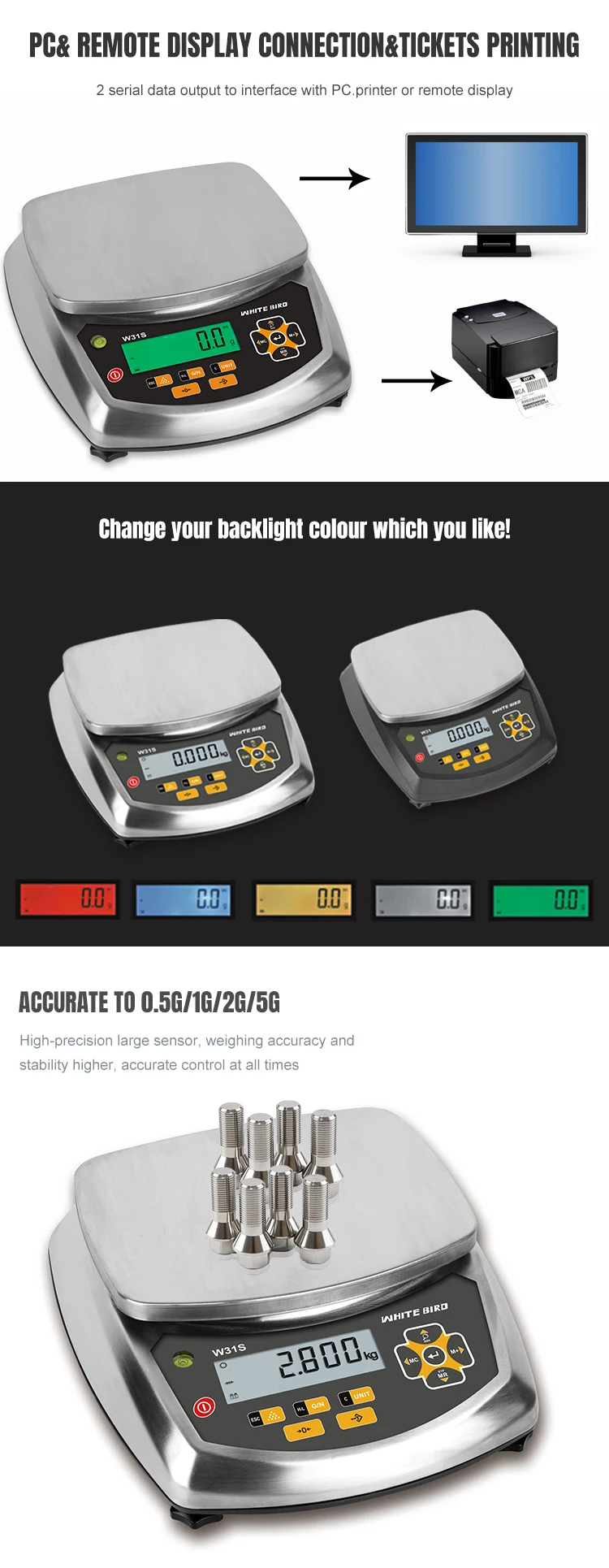 Electronic Balance Gram Label Printing Barcode Printing Stainless Steel ...
