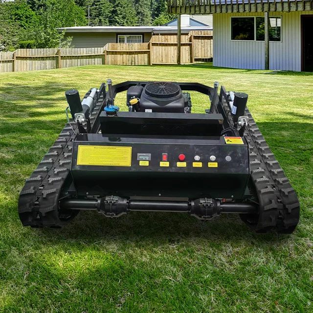 Industrial 196cc Remote-Controlled Tracked Tank Lawn Mower for Home ...