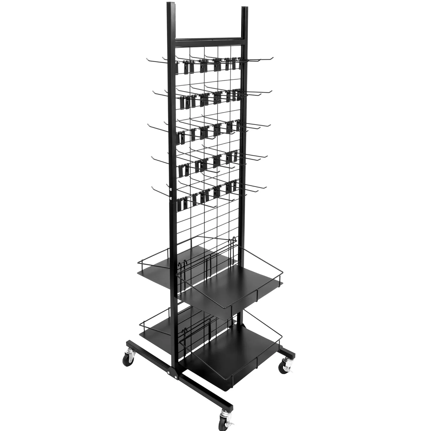 Custom Freestanding Wire Grid Floor Display Rack - Buy Metal Standing ...