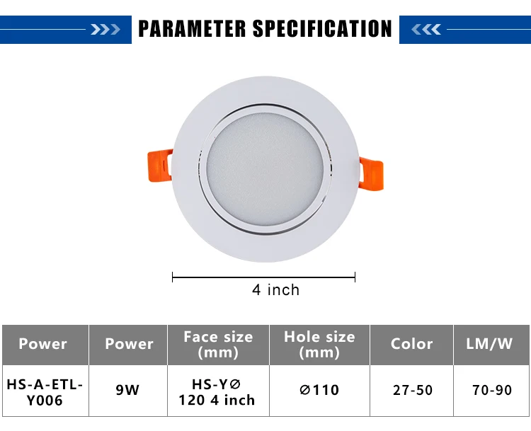 Housing Dimmable Round Recessed Conceal Panel Light Led Cob Downlight ...
