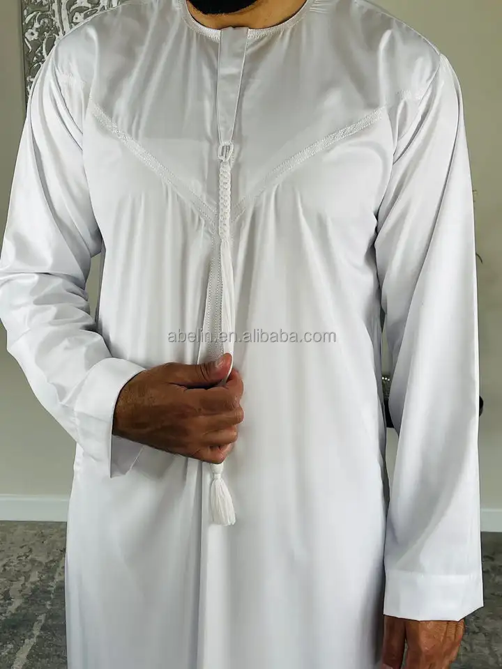 2024 Men's OMANI THOBE JUBBAH with Tasels - Customizable