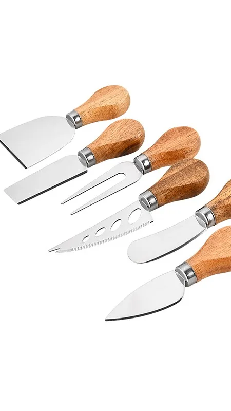 Restaurant Luxury Cheese Tool Butter Cutter 4 Pieces Wood Handle ...