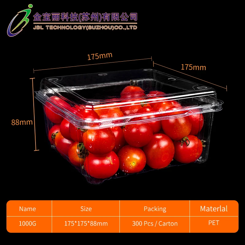 1LB Disposable Clamshell Box Packaging Blister Custom Plastic PET clear ...