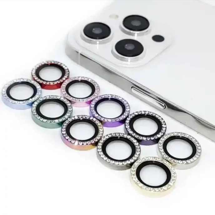 Shining Diamond Camera Lens Screen Protector for Iphone 11 12 13 14 15 ...