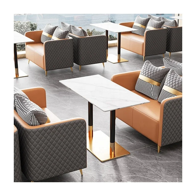 Coffee Shop Cafe Restaurant Furniture Wood Table And Chair Set Metal ...