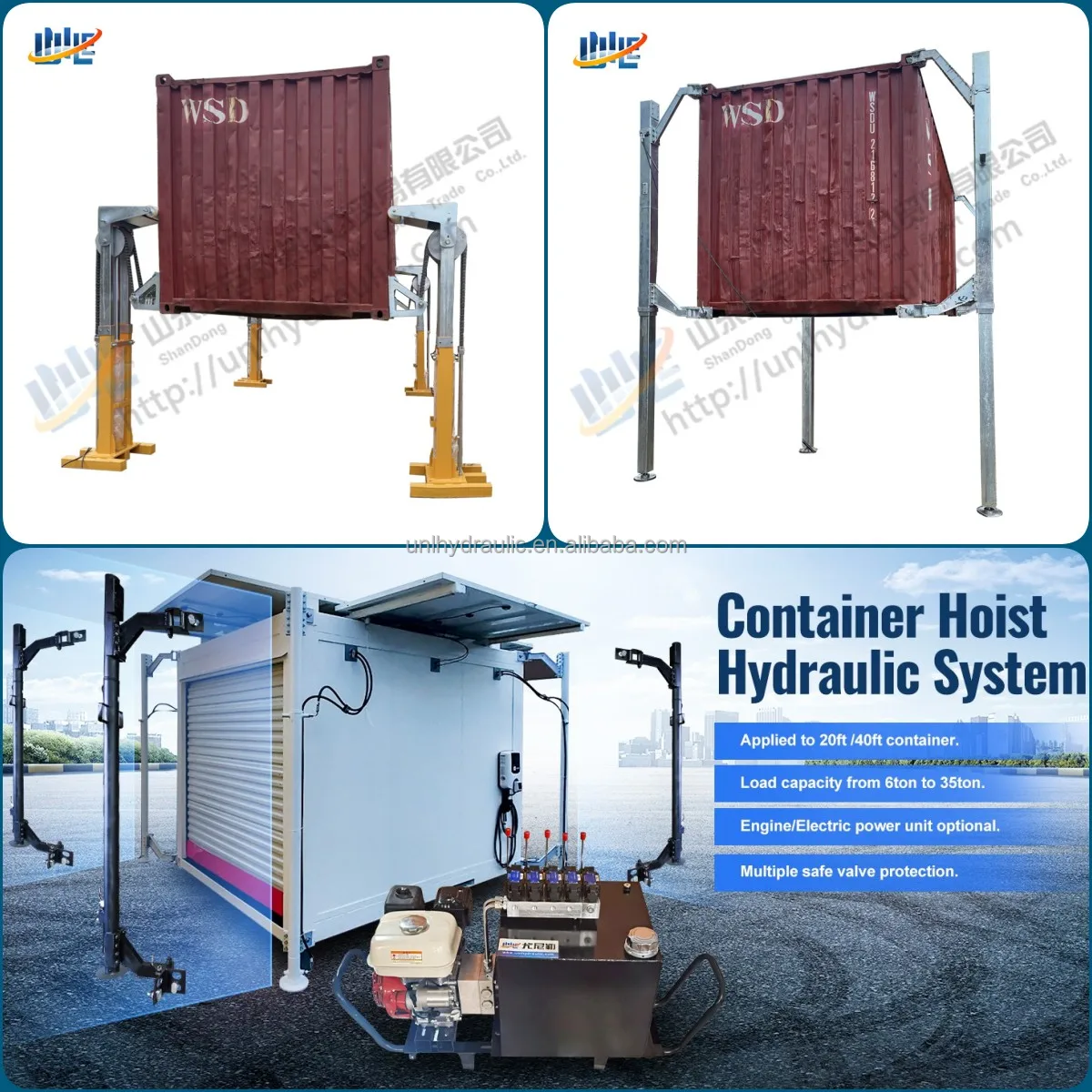 Hydraulic Container Lifting System Container Jack For Moving Shipping ...