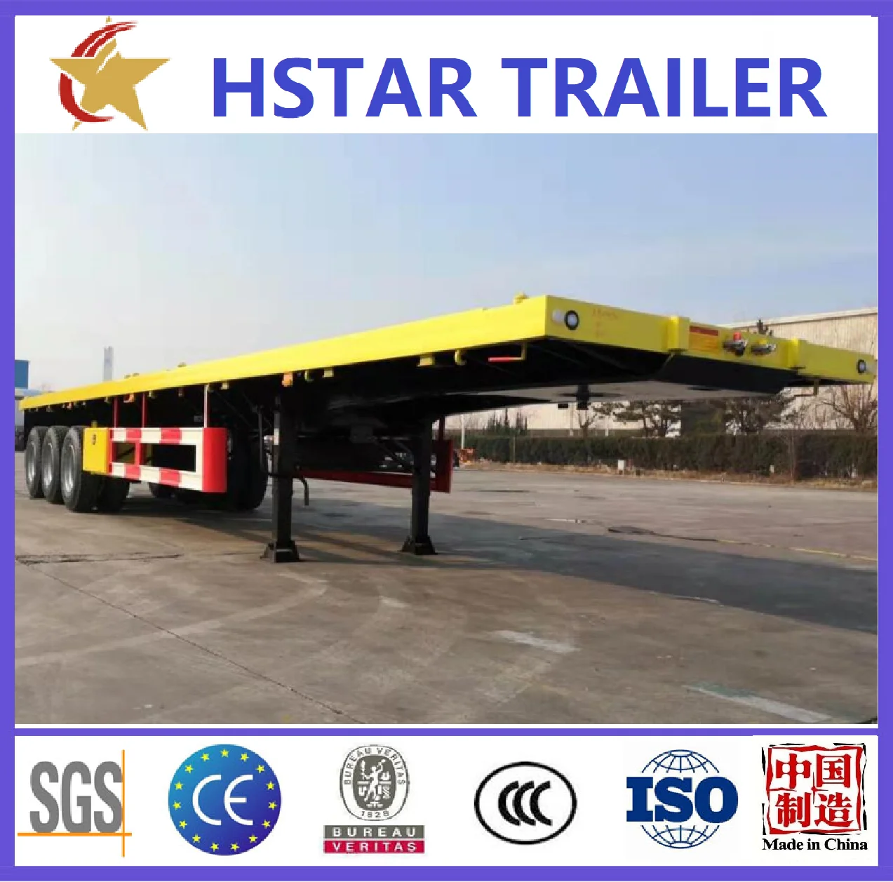 3 Axl Trailer - Semi Truck Bed Frame for High Deck Load