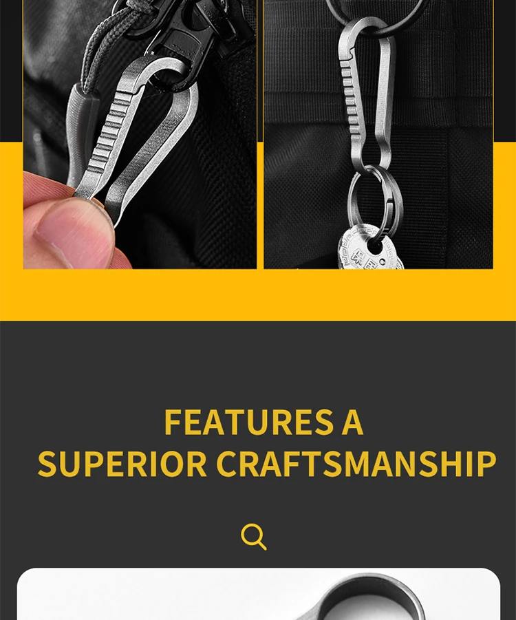 Edc Outdoor Tool Titanium Alloy Key Ring Fast Hooks Small Pocket ...