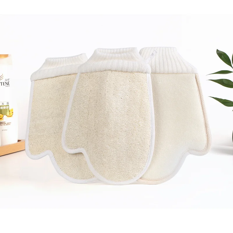 Natural Loofah Bath Washers Exfoliating Body Bath Mittens Cleaning ...