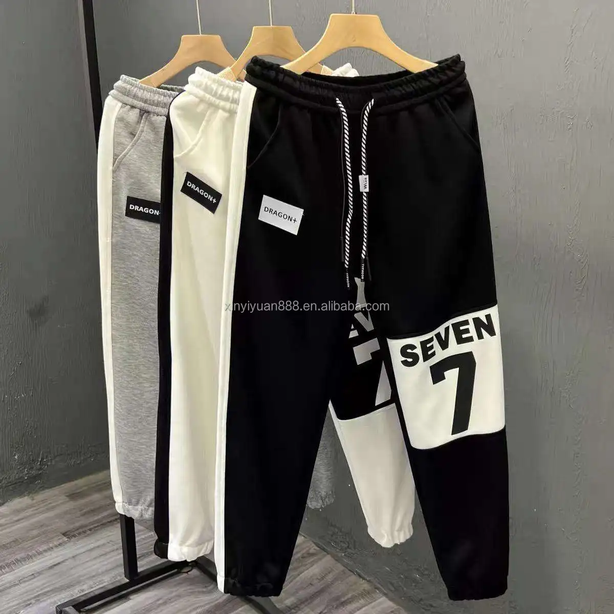 Custom Streetwear Sweatpants Hip Hop Flare Stacked Pants Trousers 100% ...