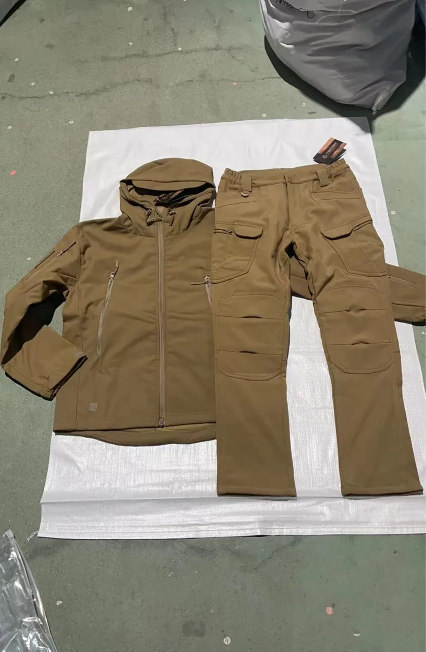 Tactical Track Suit Men's Outdoor Autumn and Winter Fleece