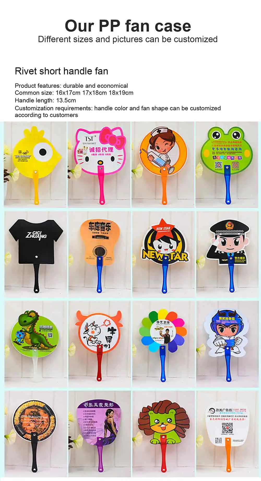 Custom Cmyk Printed Promotional Folding Pp Plastic Hand Fan - Buy ...