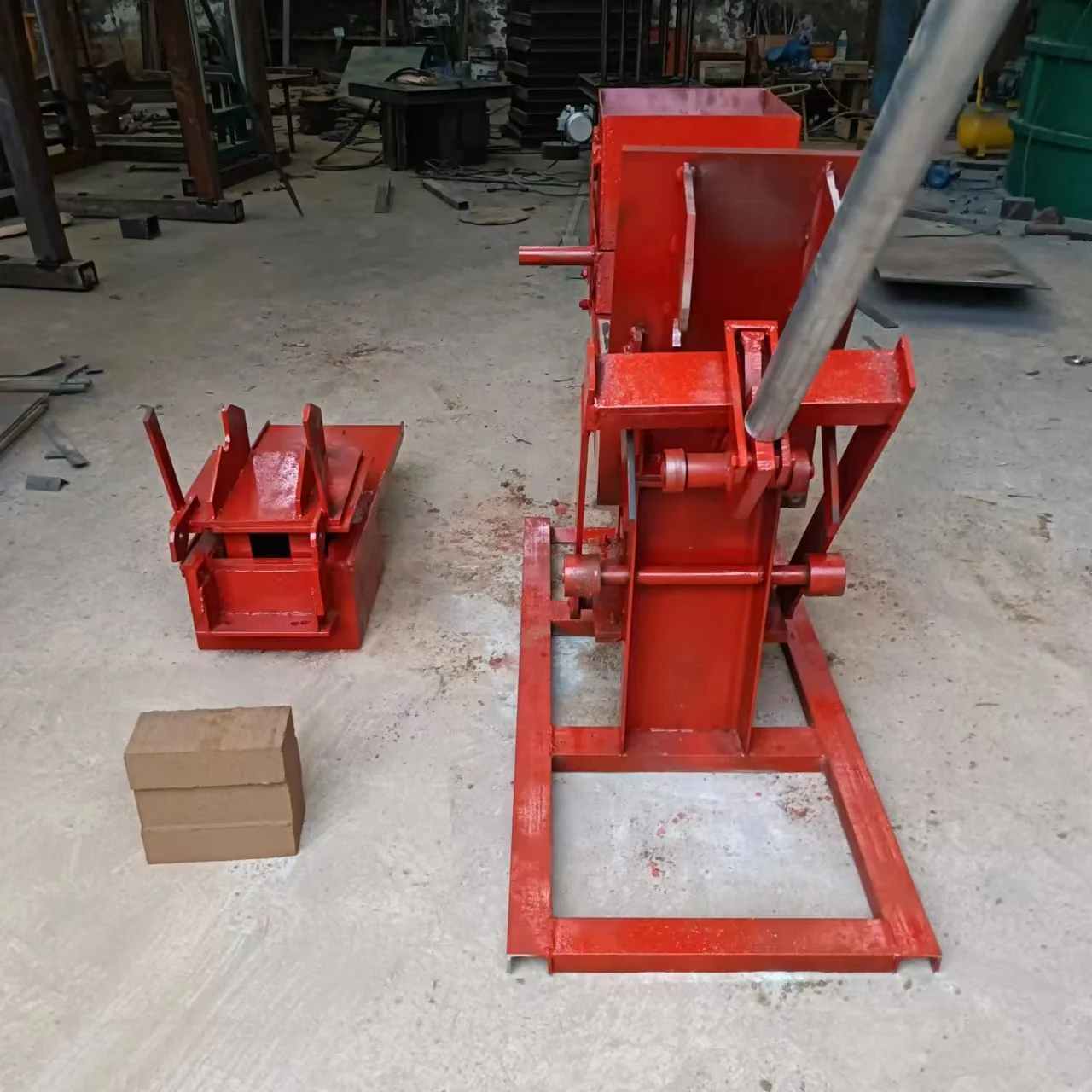 Hot Hand Press Interlock Block Machine - Manual Clay Brick Making