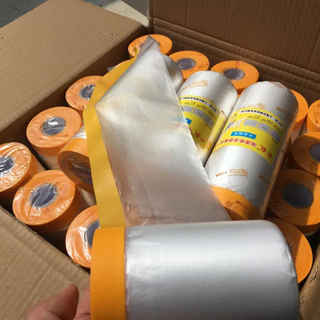 Car Plastic Masking Film Pre-taped Protective Masking Film Automotive ...