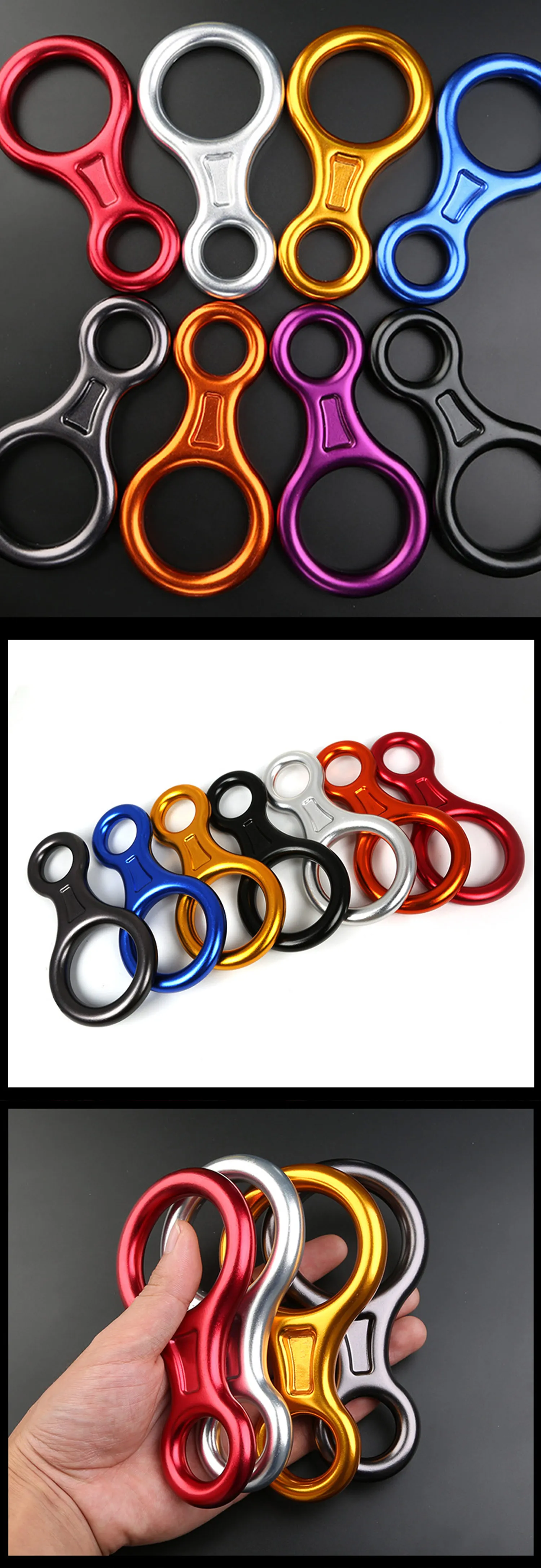 45kn Aluminum Rescue Figure 8 Descender For Climbing - Buy Figure 8 ...
