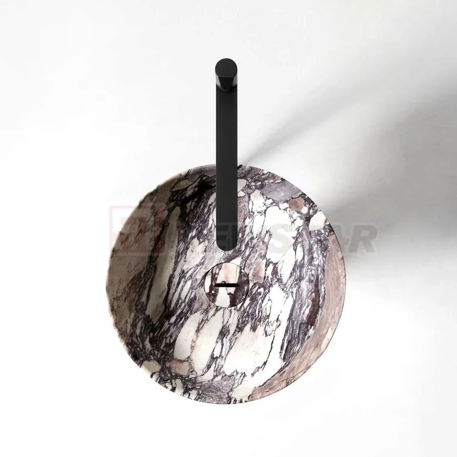 Newstar Natural Stone Calacatta Violet Marble Stone Hand Wash Basins ...