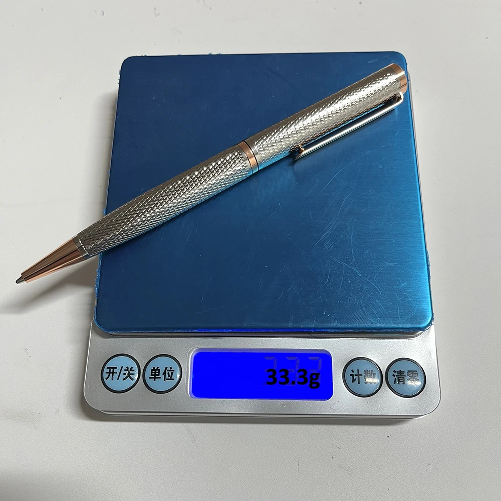 Luxury VIP Gift Pen Set Custom LOGO Engrave Silver Chrome Color Metal ...