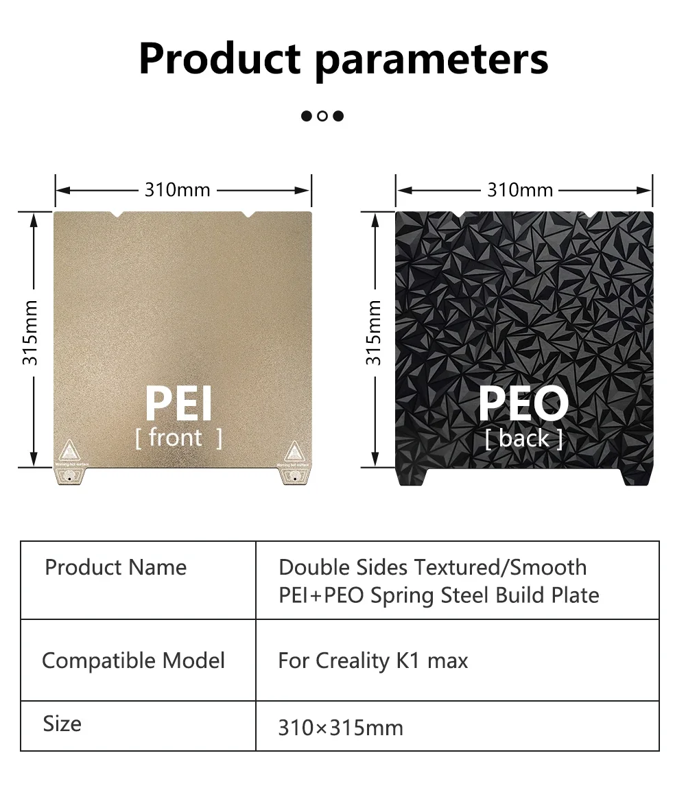 Bassen3d Peo Sheet Double Sided Peo + Textured Pei Build Plate For Bambu Lab X1 3d Printer - Buy ...