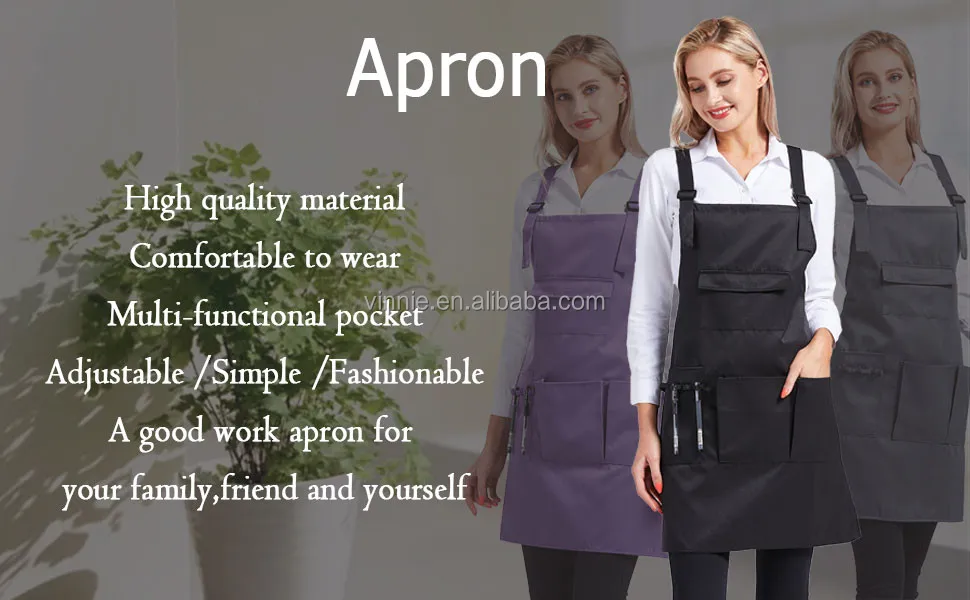 Adjustable Women Bib Apron Multi Function Professional Salon Stylist ...