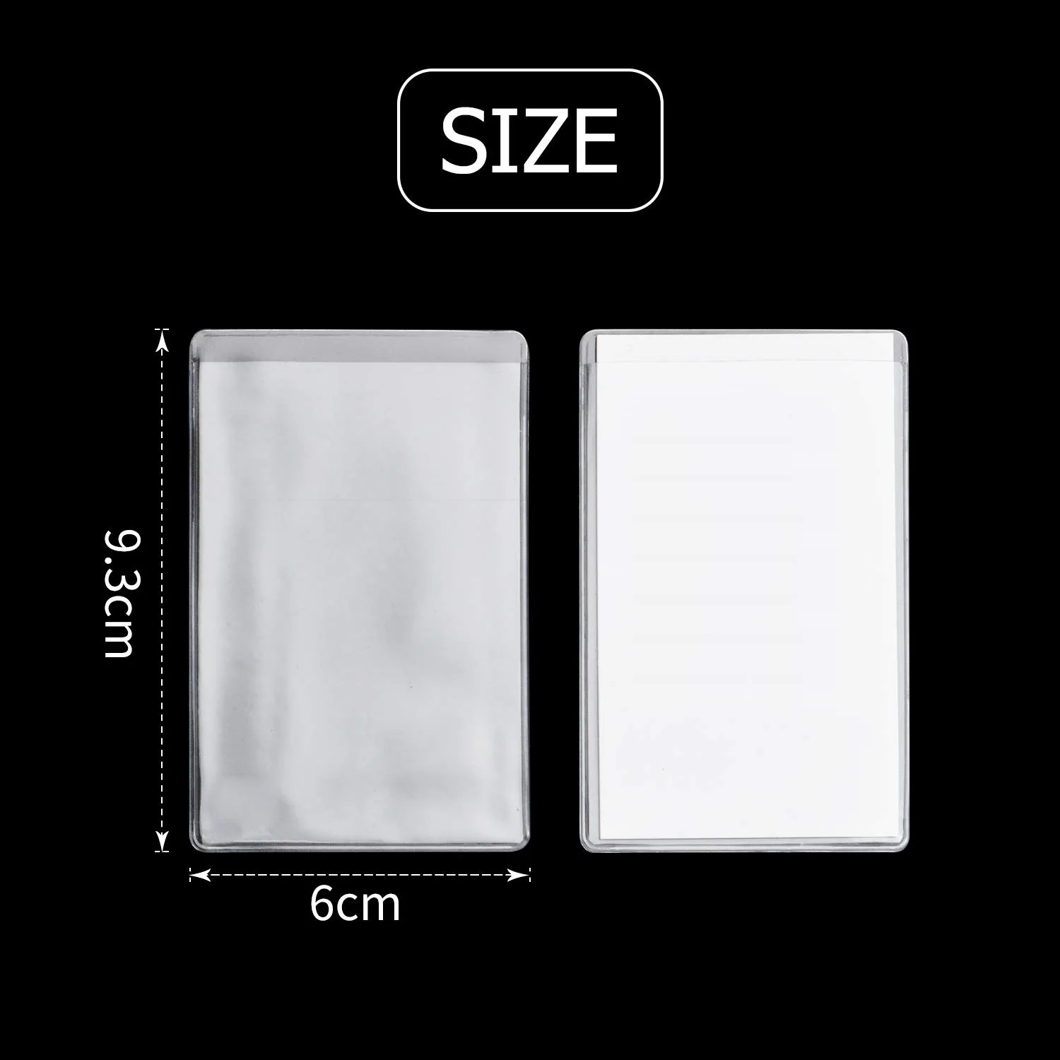 Custom Printed PVC Clear Transparent Credit Card Sleeve